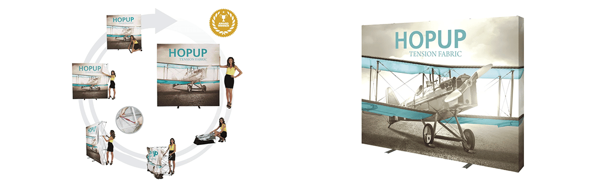 Curved Fabric Popup 8ft | Display events | Toronto Hamilton Mississauga
